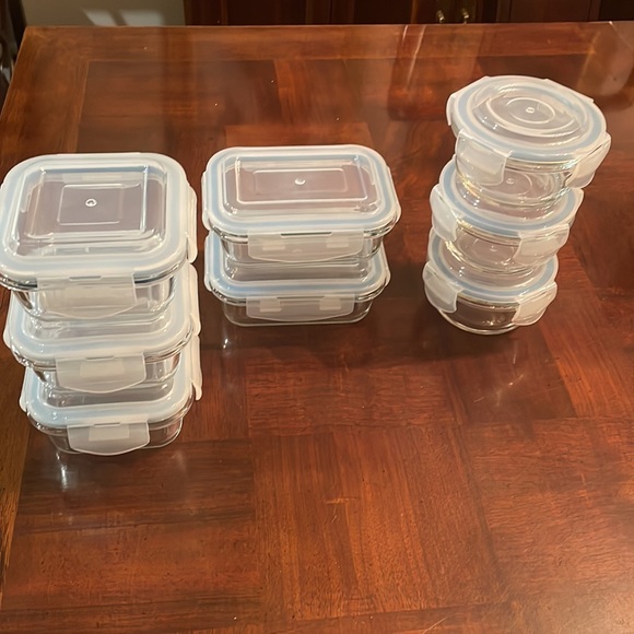 Kitchen | 16 Pc Food Storage Set Borosilicate Glass Containers Glass ...